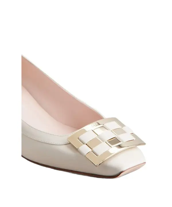 ROGER VIVIER Trompette Pumps In Leather - Cream