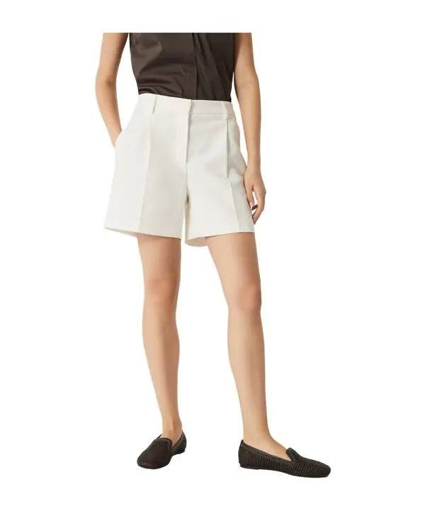 Brunello Cucinelli Monile Detailed Tailored Shorts - Panama Color