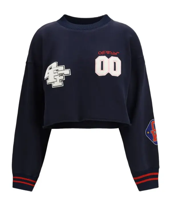 Off-White Royal Patch Crop Sweatshirt - Black