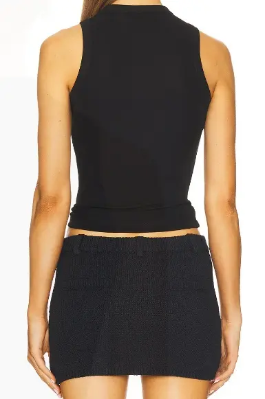AYA MUSE Plain Weave Knitted High-neck Pullover