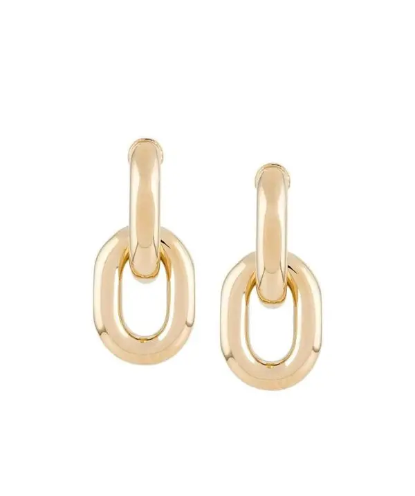 Rabanne Chain Link Drop Earrings - Yellow