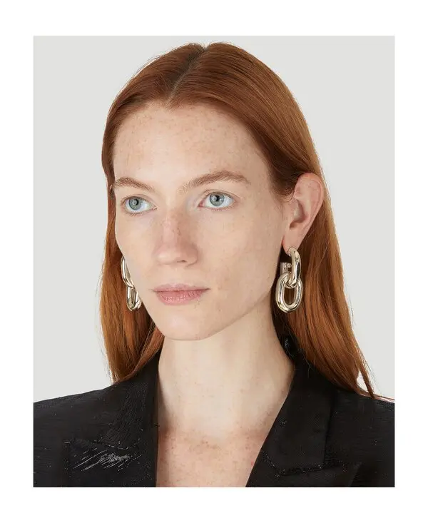 Rabanne Chain Link Drop Earrings - Yellow