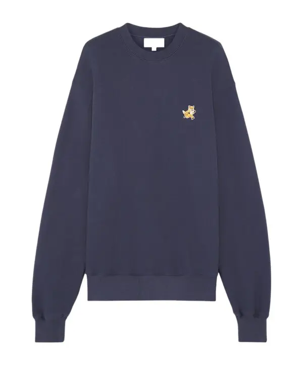 Maison Kitsuné Speedy Fox Patch Crewneck Sweatshirt - Black