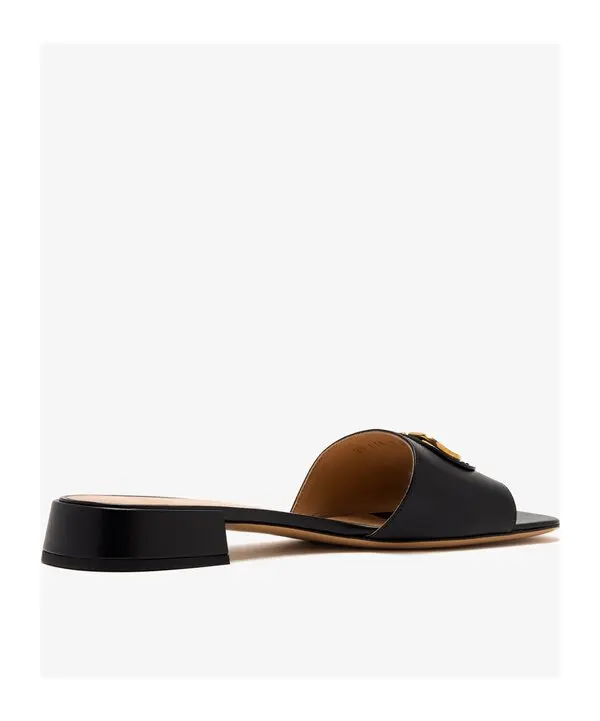 Valentino Garavani Vlogo Signature Slip-on Sandals - Black
