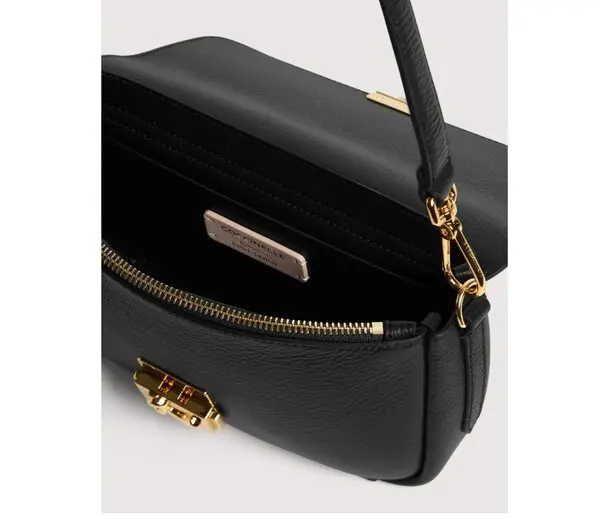 COCCINELLE C-me Lock Medium Shoulder Bag - Black