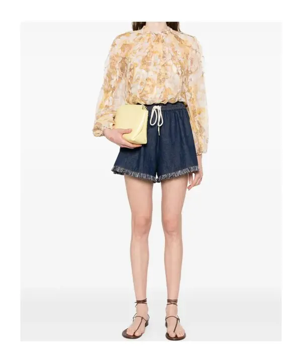 Zimmermann Floral Print Long Sleeve Shirt