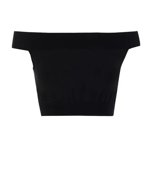 Alexander McQueen Off-shoulder Knit Top