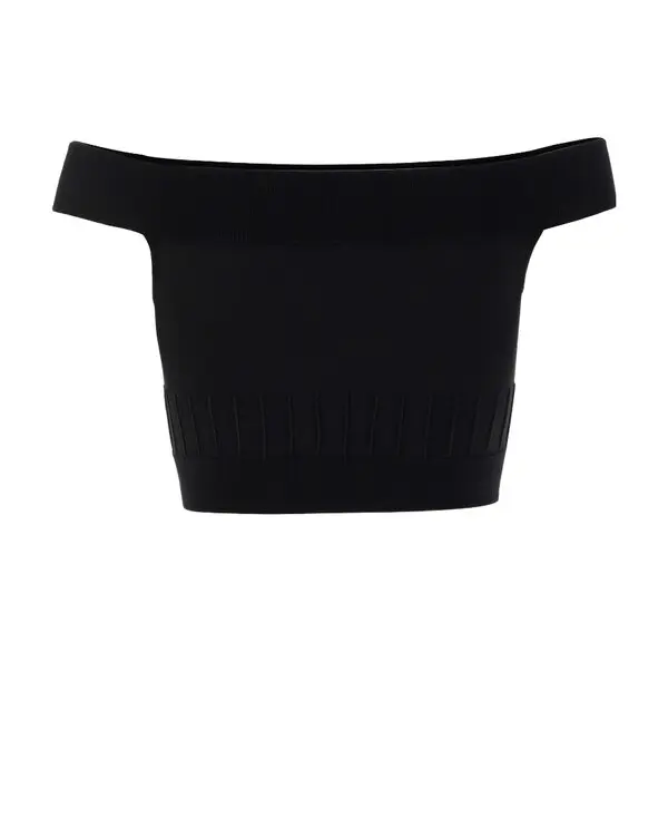 Alexander McQueen Off-shoulder Knit Top