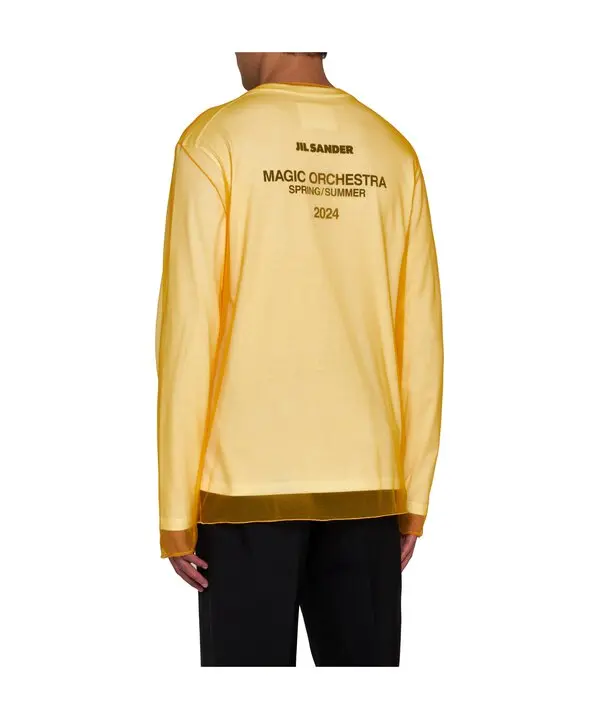 JIL SANDER Logo Printed Long-sleeved T-shirt