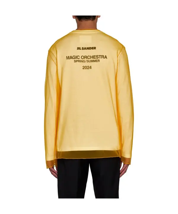 JIL SANDER Logo Printed Long-sleeved T-shirt