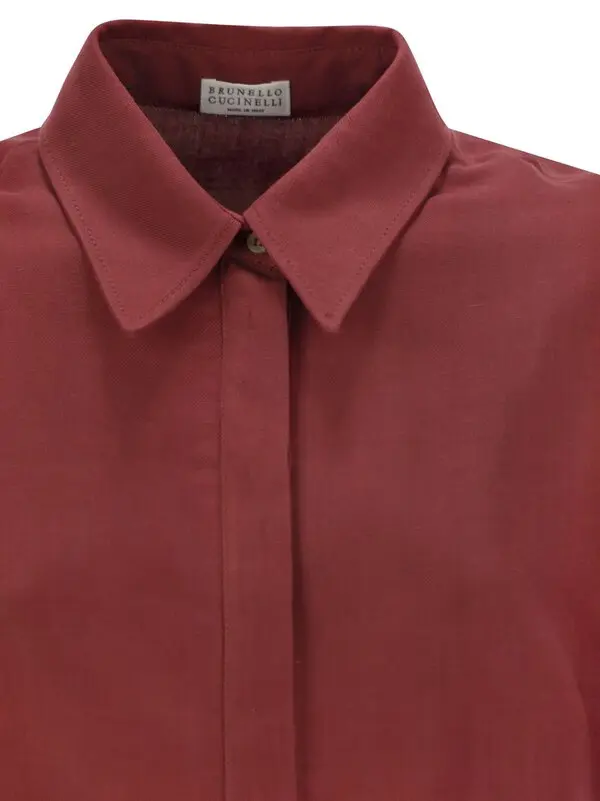 Brunello Cucinelli Drawstring Waist Maxi Dress - Red