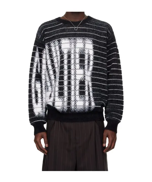 JEAN PAUL GAULTIER Striped Jacquard Crewneck Sweater