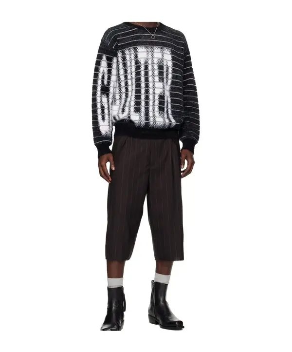 JEAN PAUL GAULTIER Striped Jacquard Crewneck Sweater