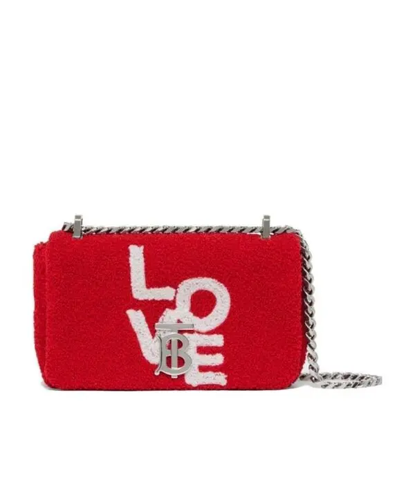 Burberry Mini Lola Love-motif Towelling Bag