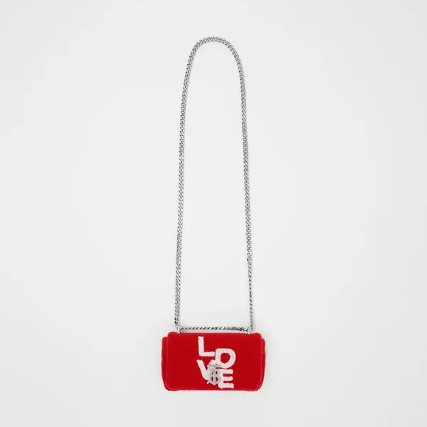 Burberry Mini Lola Love-motif Towelling Bag