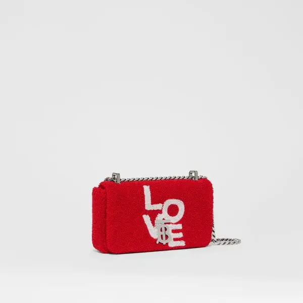Burberry Mini Lola Love-motif Towelling Bag