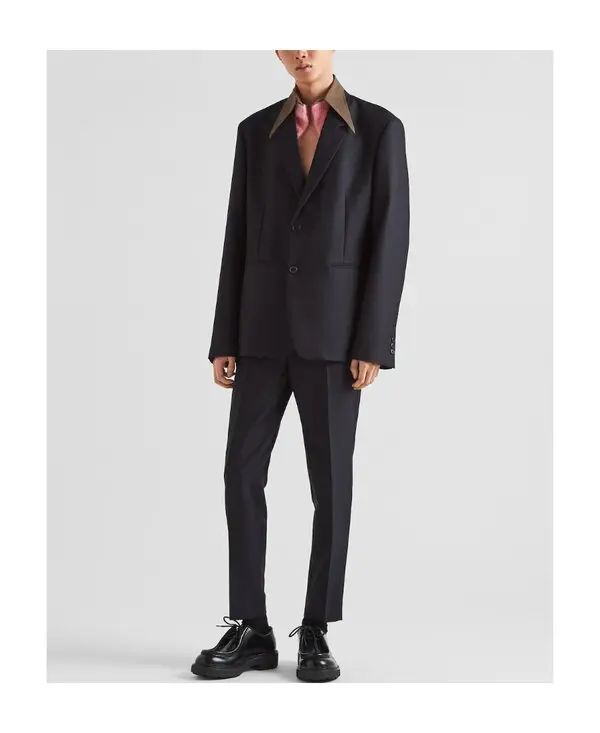 Prada Single-breasted Jacket With Detachable Collar