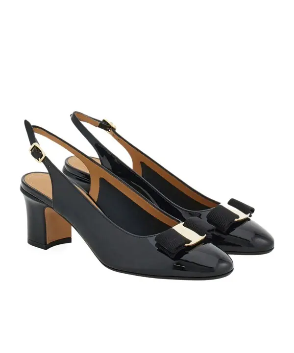 FERRAGAMO Vara Bow Slingback Heeled Pumps