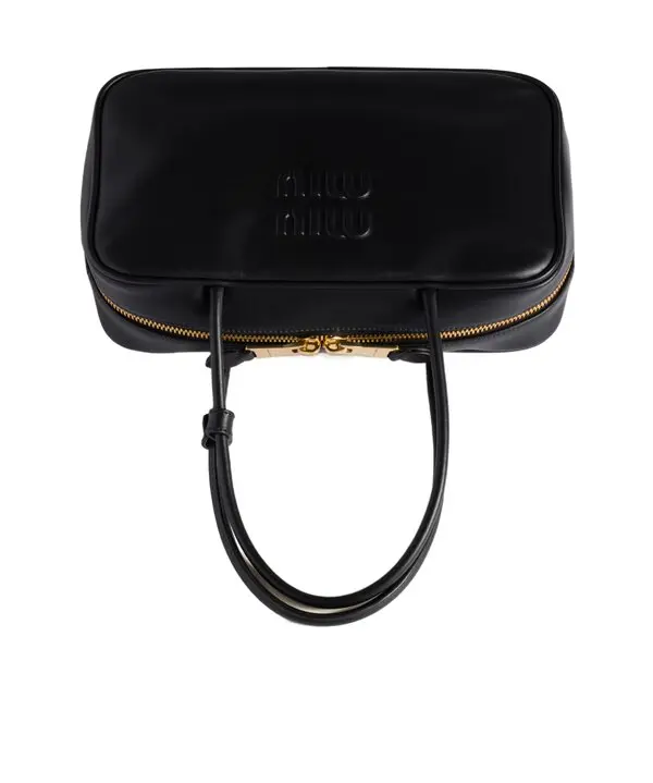Miu Miu Beau Leather Top Handle Bag - Black