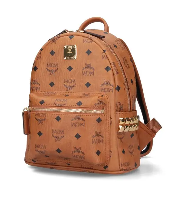 Mcm Stark Side Studs Zipped Backpack