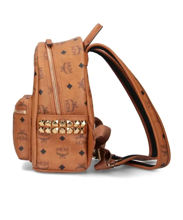 Mcm Stark Side Studs Zipped Backpack