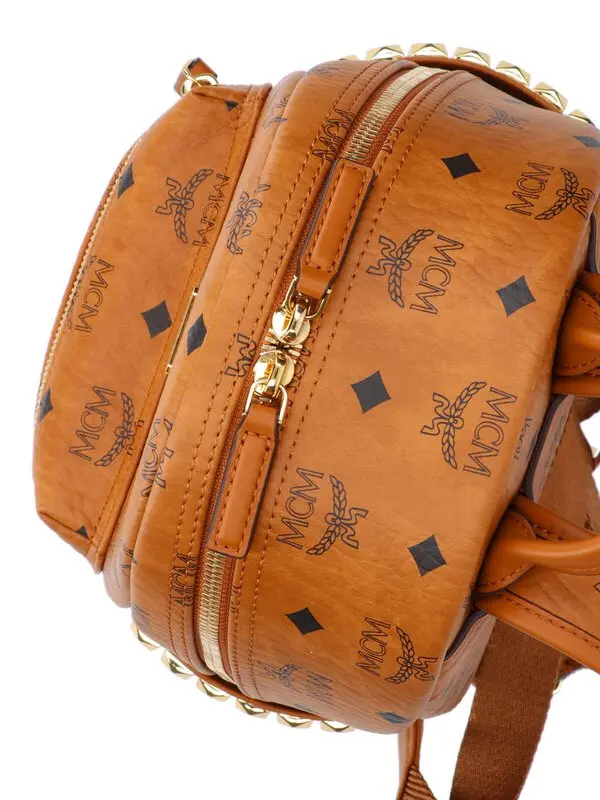 Mcm Stark Side Studs Zipped Backpack