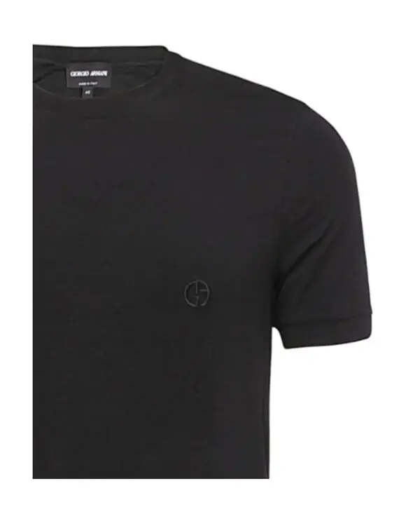 Giorgio Armani Logo Embroidered Crewneck T-shirt