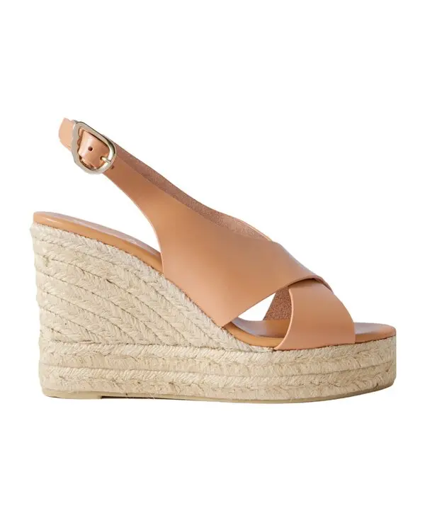 ANCIENT GREEK SANDALS Maria Leather Espadrille Wedge Sandals