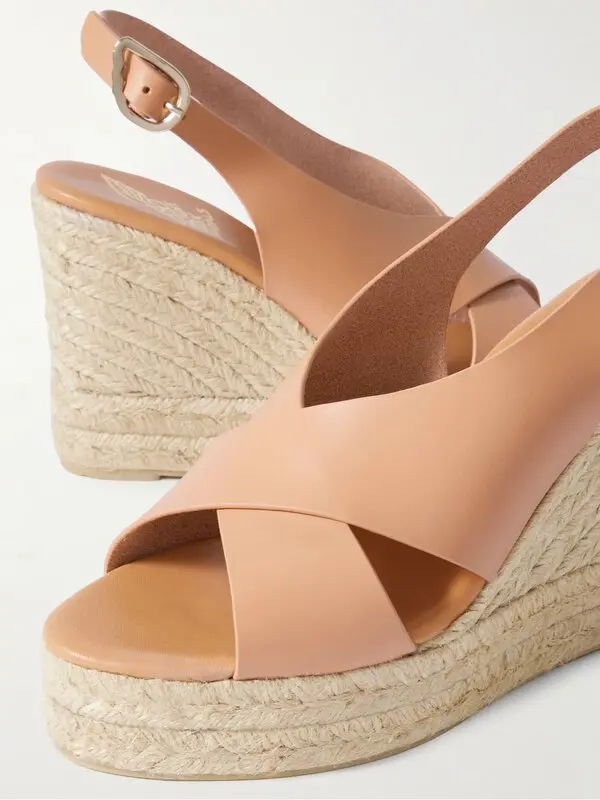 ANCIENT GREEK SANDALS Maria Leather Espadrille Wedge Sandals