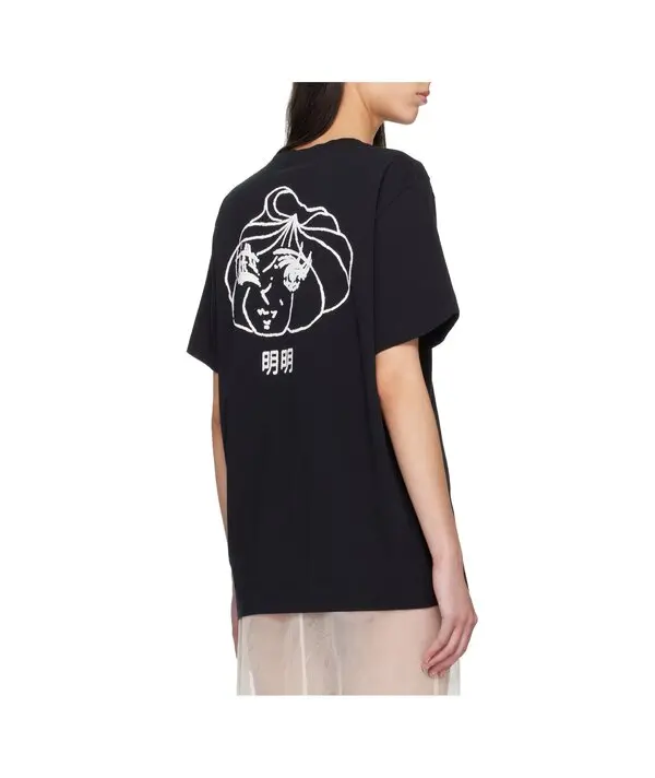 Simone Rocha Printed Logo T-shirt - Black/white