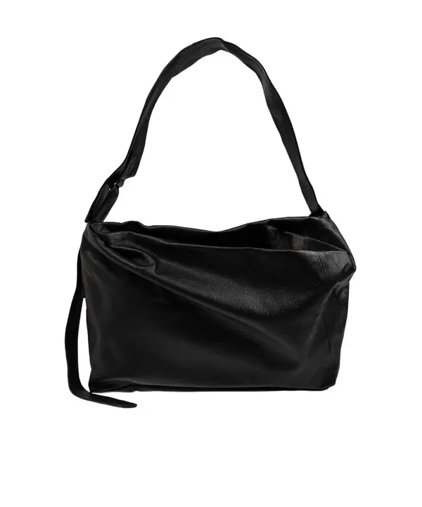 Yohji Yamamoto Puff Leather Shoulder Bag - Black