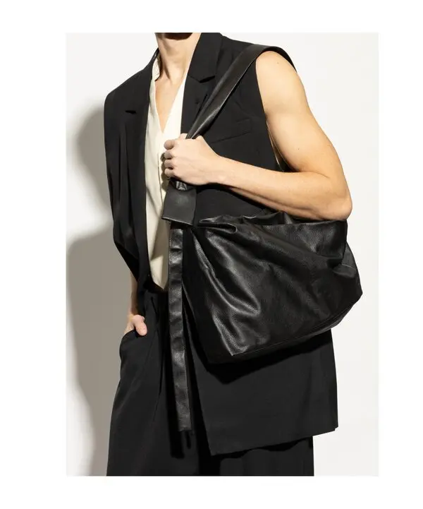 Yohji Yamamoto Puff Leather Shoulder Bag
