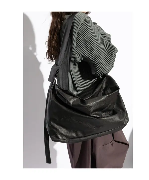 Yohji Yamamoto Puff Leather Shoulder Bag