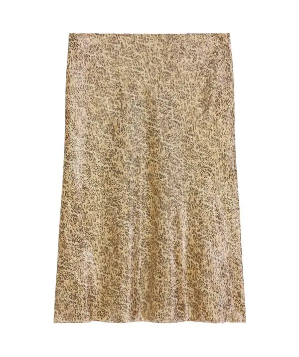 Celine Hobble Skirt In Silk Georgette - Nude