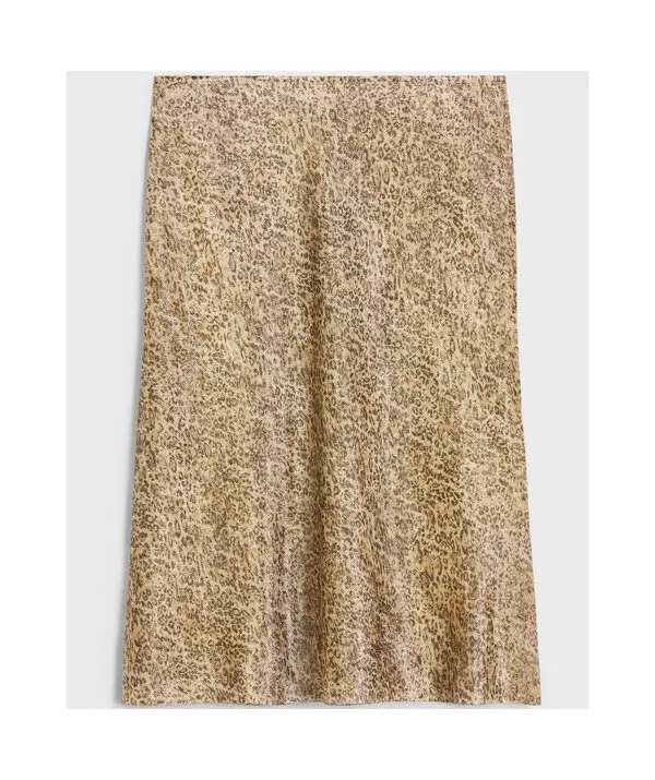 Celine Hobble Skirt In Silk Georgette - Nude