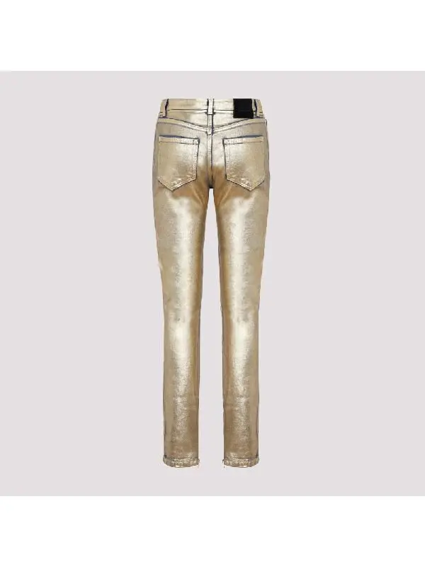 TOM FORD Metallic Mid-rise Skinny Jeans