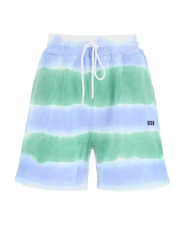 MSGM Striped Tie-dye Jersey Shorts