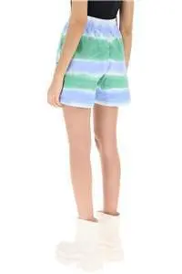 MSGM Striped Tie-dye Jersey Shorts