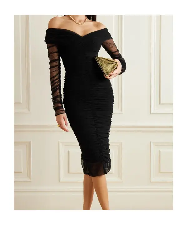 Dolce & Gabbana Ruched Midi Dress