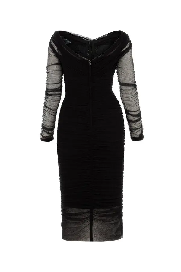 Dolce & Gabbana Ruched Midi Dress
