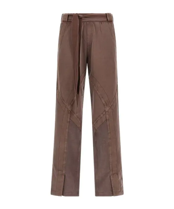 Attico Elasticated Waistband Casual Trousers With Drawstring And Slits
