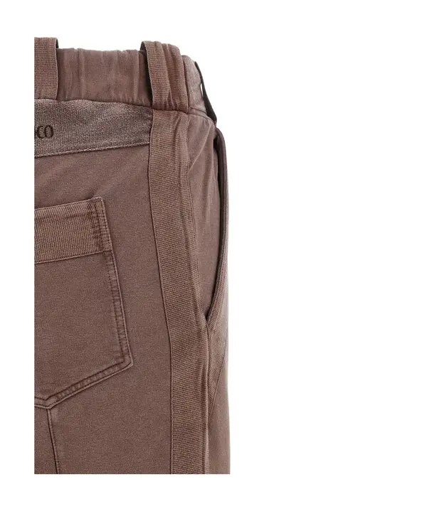 Attico Elasticated Waistband Casual Trousers With Drawstring And Slits