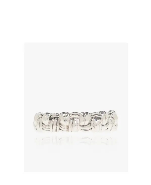 Bottega Veneta Woven Silver Bracelet - White