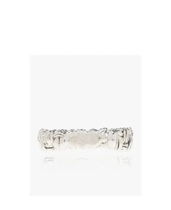 Bottega Veneta Woven Silver Bracelet - White