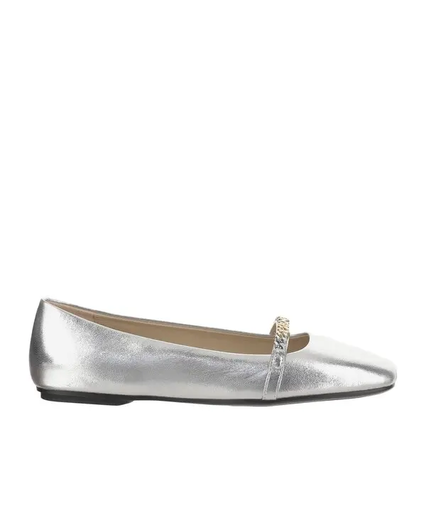 Pinko Chain-embellished Ballet Flats - Grey