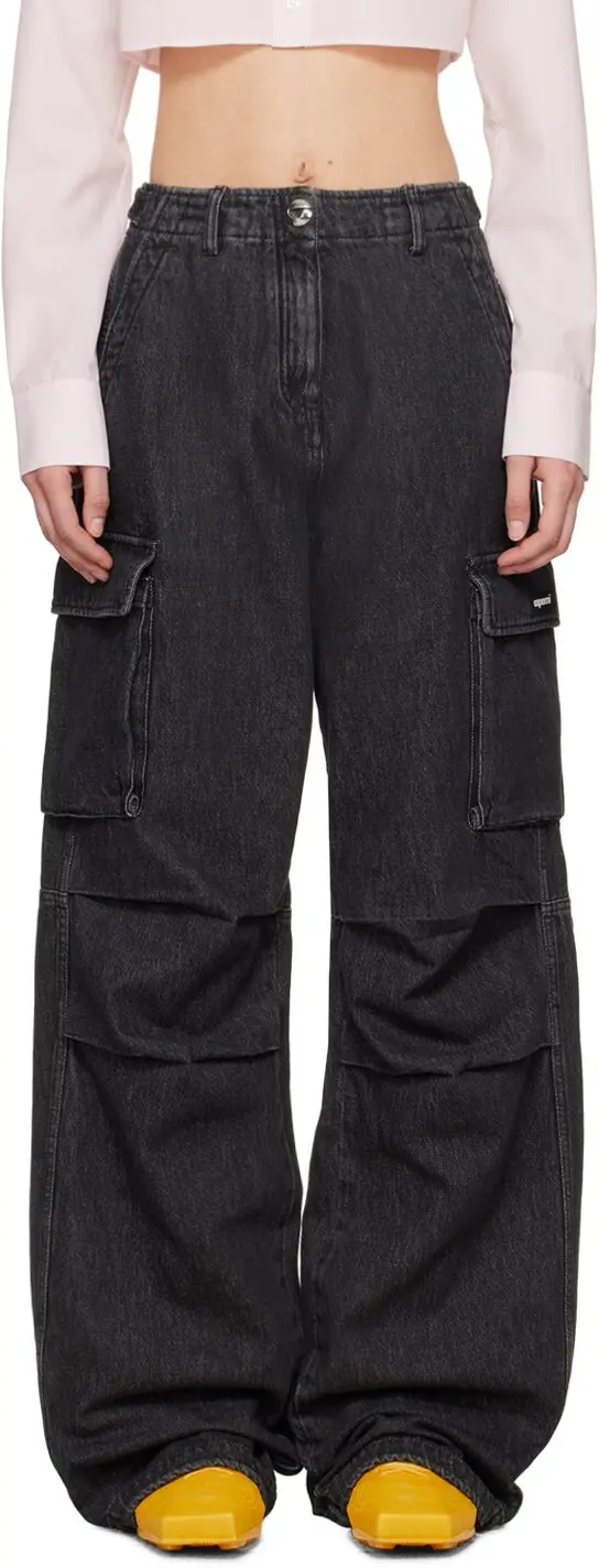 Coperni Denim Wide Leg Cargo Work Pants
