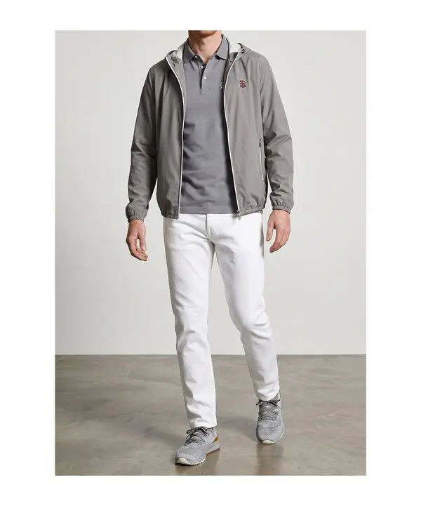 Brunello Cucinelli Logo Embroidered Zip-up Hooded Jacket - No