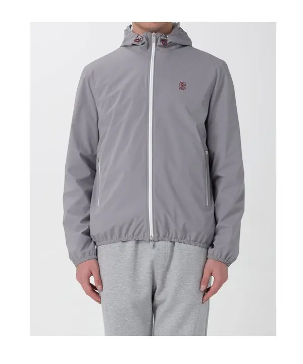 Brunello Cucinelli Logo Embroidered Zip-up Hooded Jacket - No