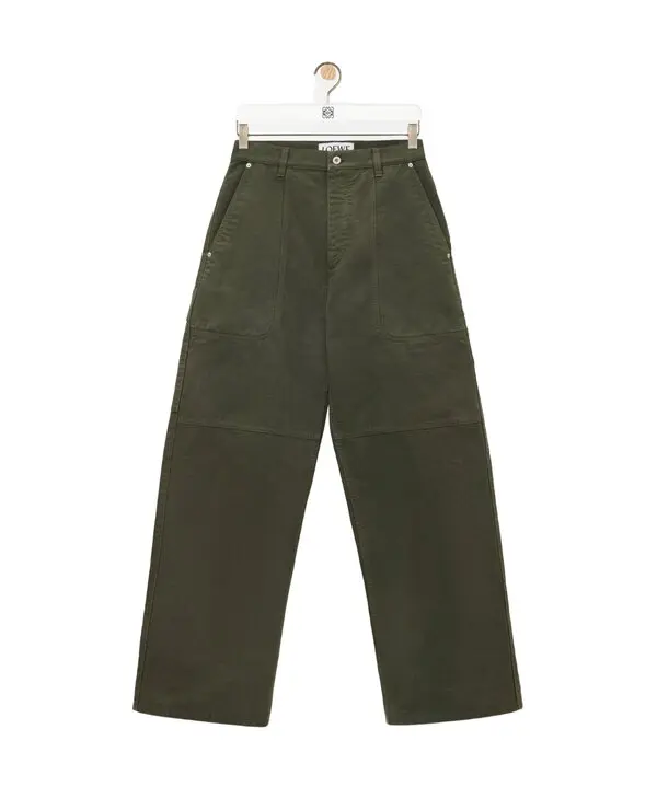 Loewe Straight-leg Cargo Pants - Khaki Green