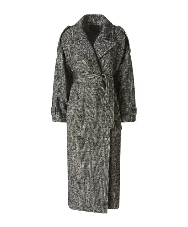 Pinko Double-breasted Belted Coat